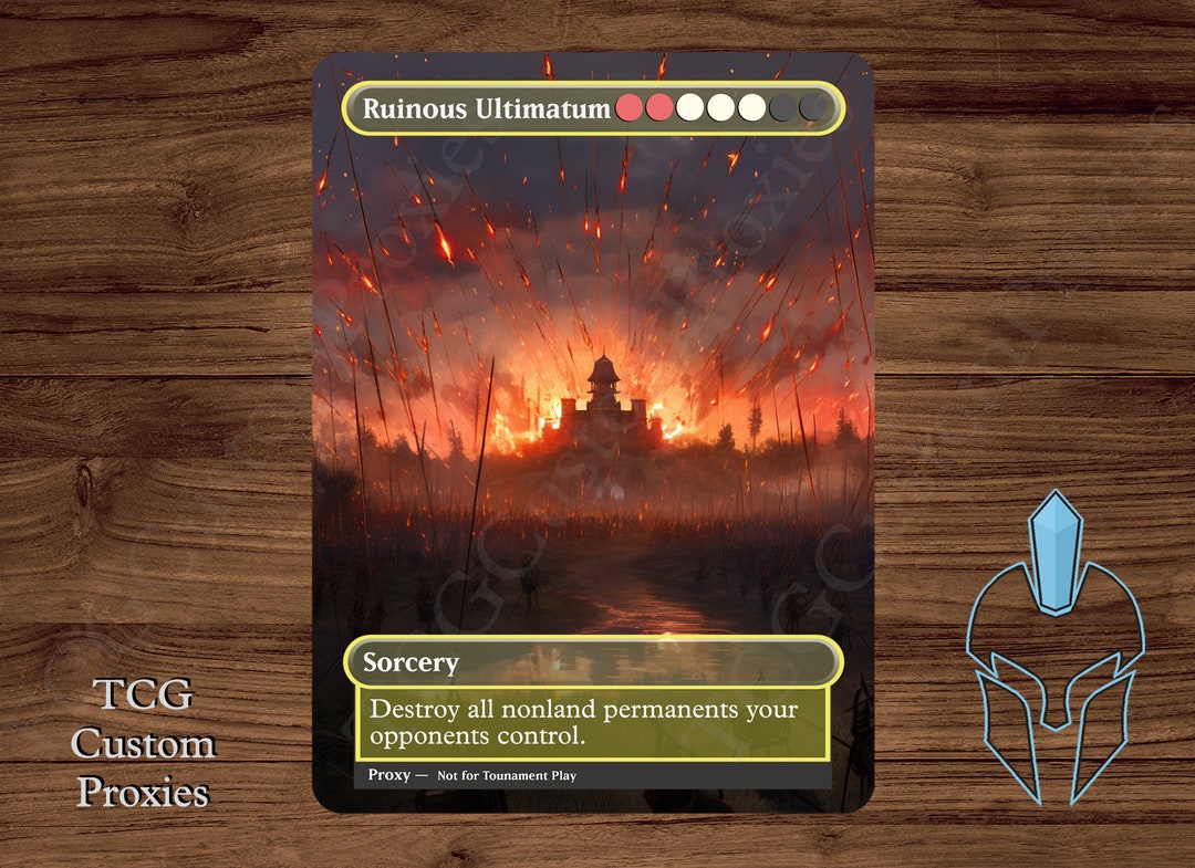 Ruinous Ultimatum - Magic Playtest Proxy - Fullart - Etsy
