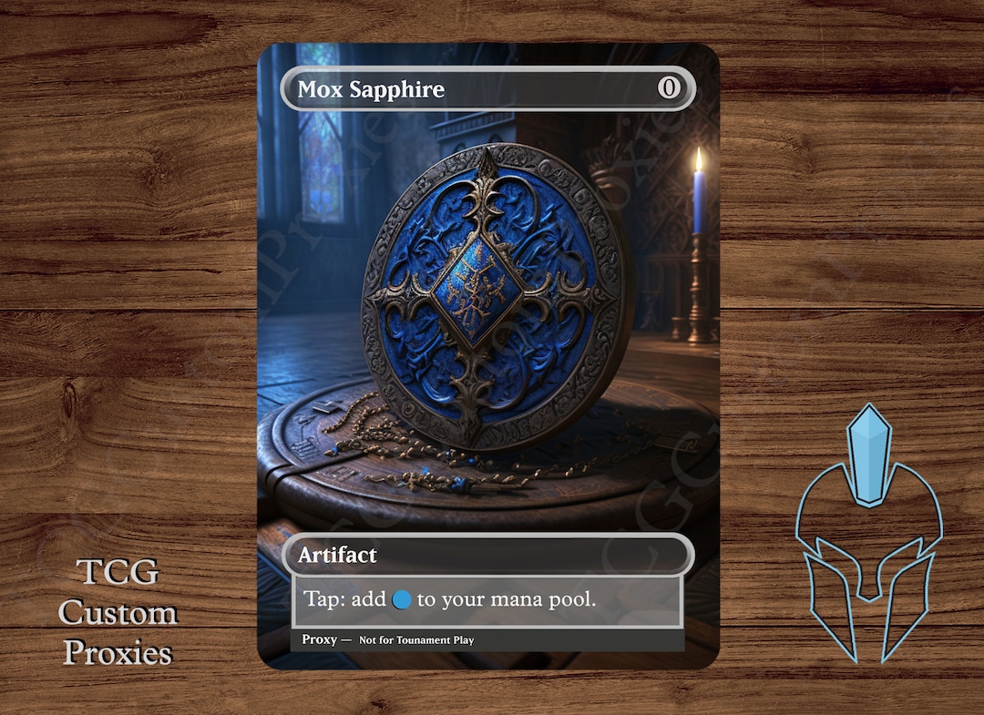 Mox Sapphire Magic Playtest Proxy Fullart - Etsy