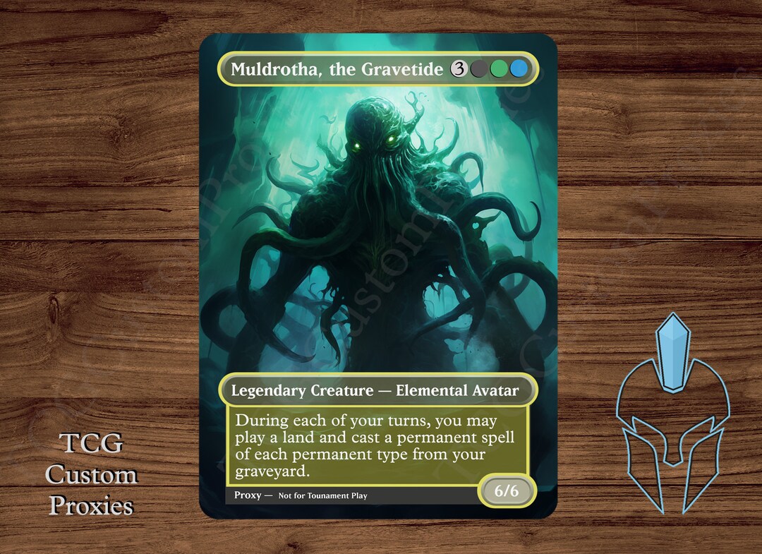 Muldrotha, the Gravetide - Magic Playtest Proxy - Fullart - Etsy