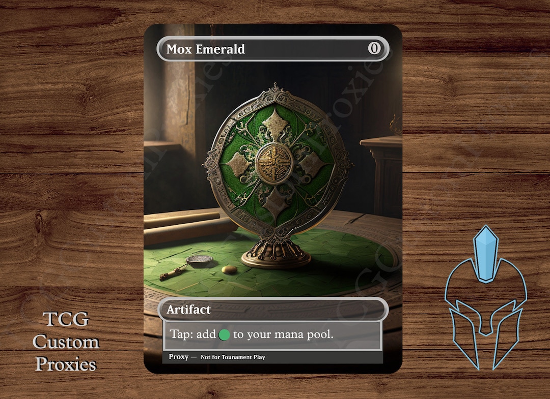 Mox Emerald - Magic Playtest Proxy - Fullart - Etsy