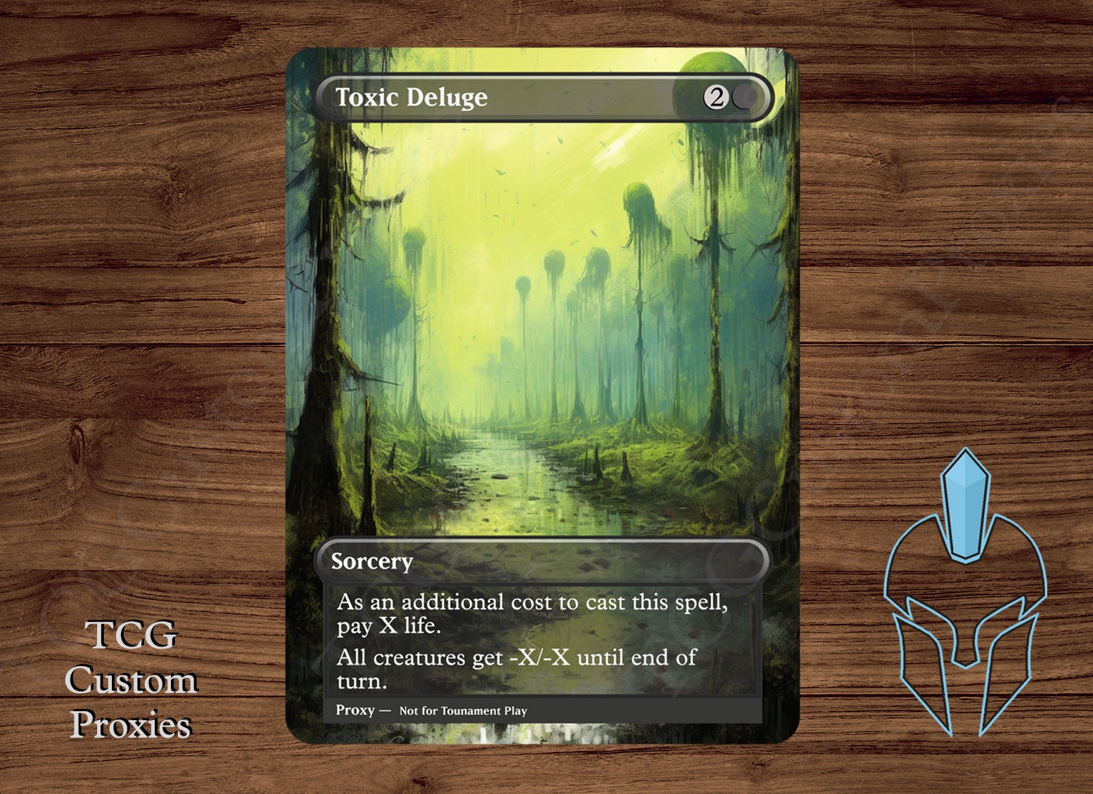 Toxic Deluge Magic Playtest Proxy Fullart - Etsy