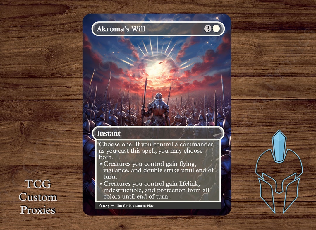 Akroma's Will - Magic Playtest Proxy - Fullart - Etsy