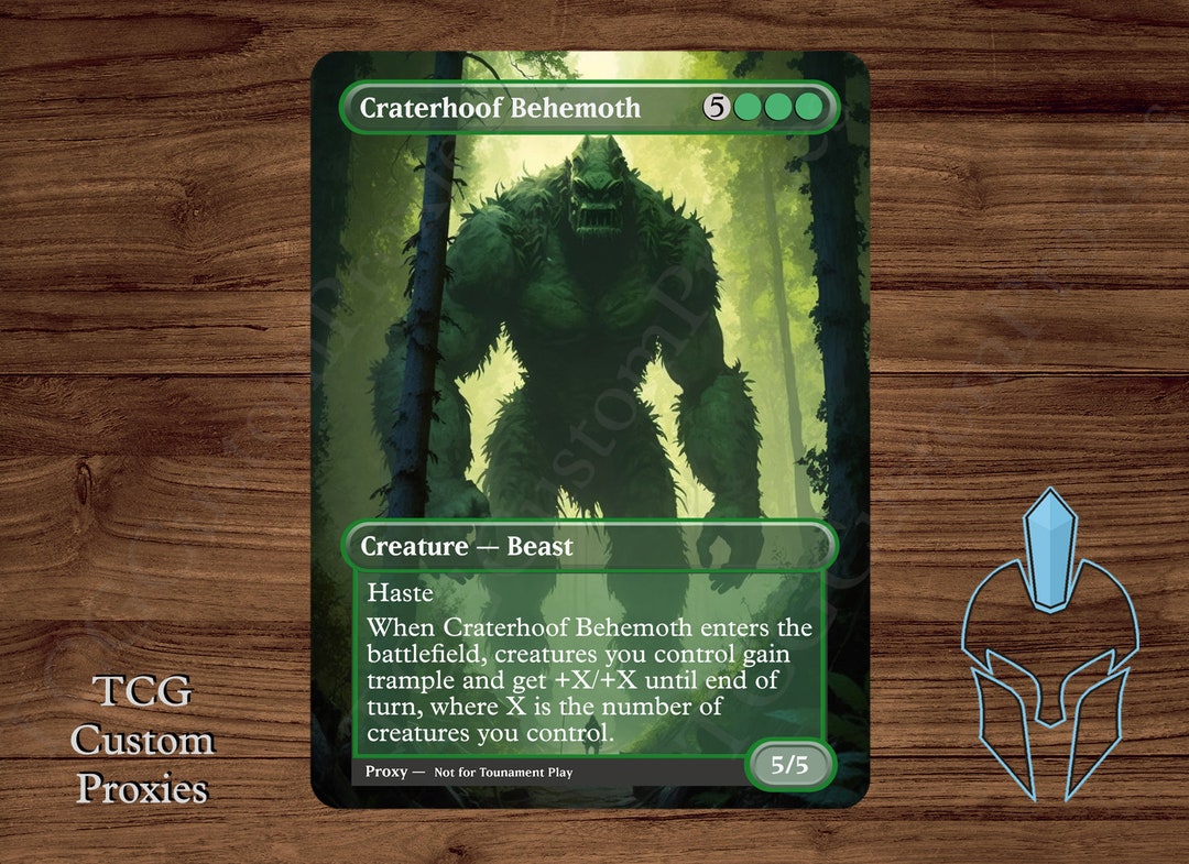Craterhoof Behemoth Magic Playtest Proxy Fullart - Etsy