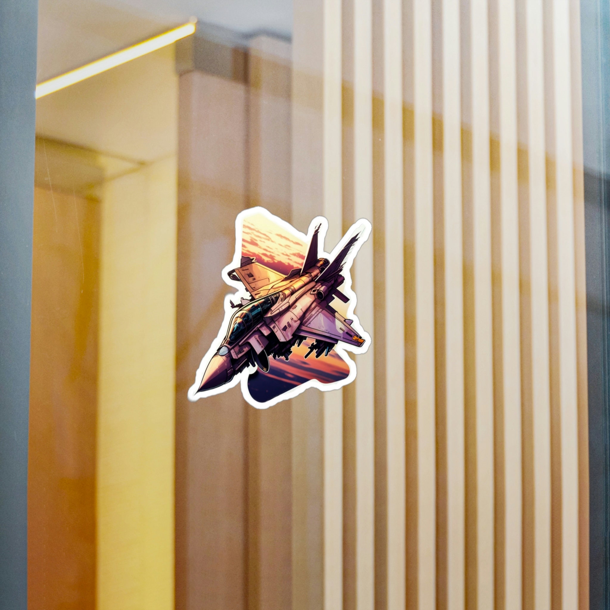 Fighter Jet Kiss-cut Vinyl Sticker - Etsy UK