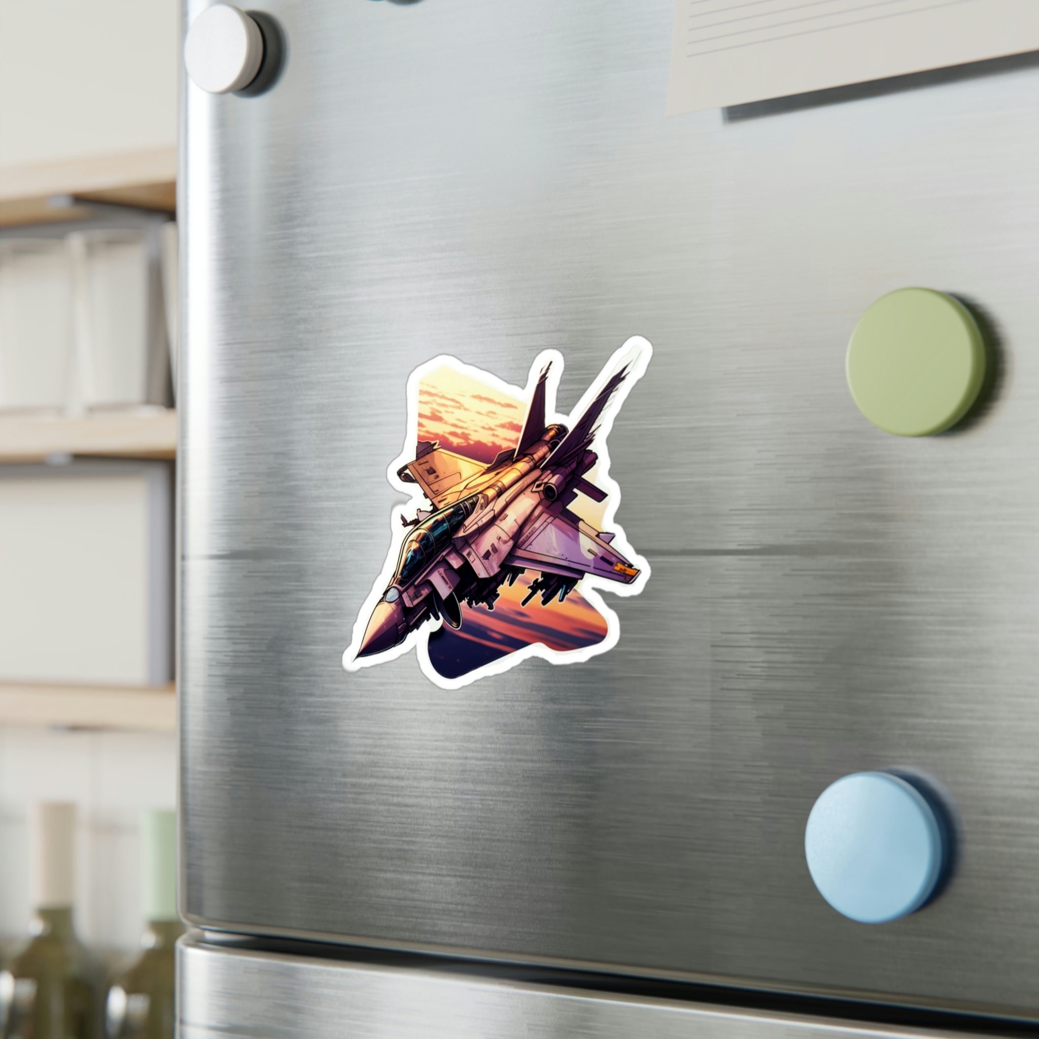 Fighter Jet Kiss-cut Vinyl Sticker - Etsy UK