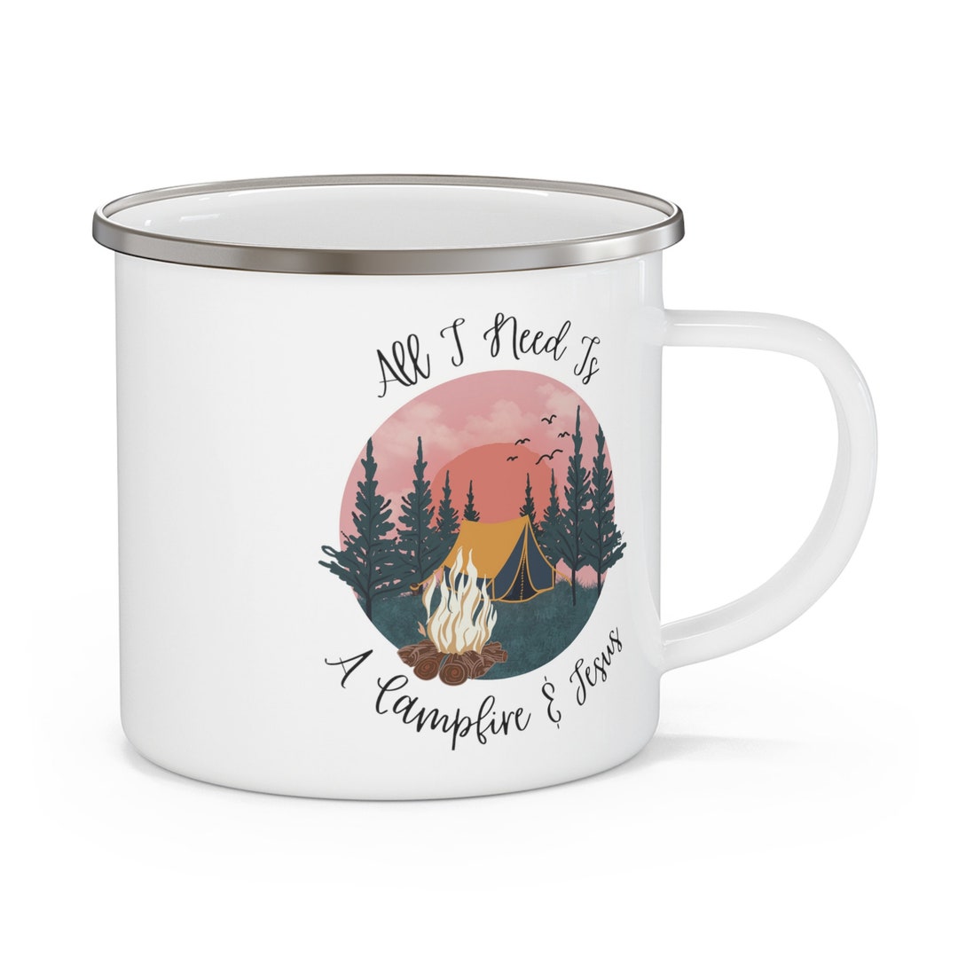 Campfire Mug Campfire Jesus Mountains Camping - Etsy