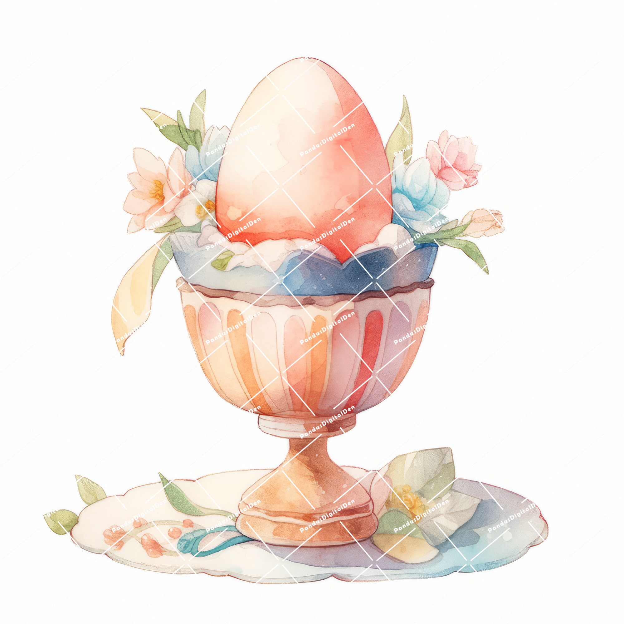 Watercolor Easter Eggs Clipart | Cute Easter Elements | Watercolor ...