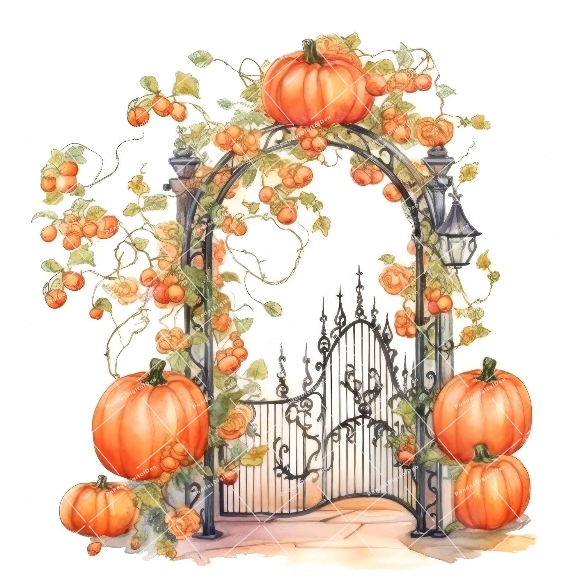 Climbing Pumpkin Clipart for Digital Invitations, Digital Posters ...