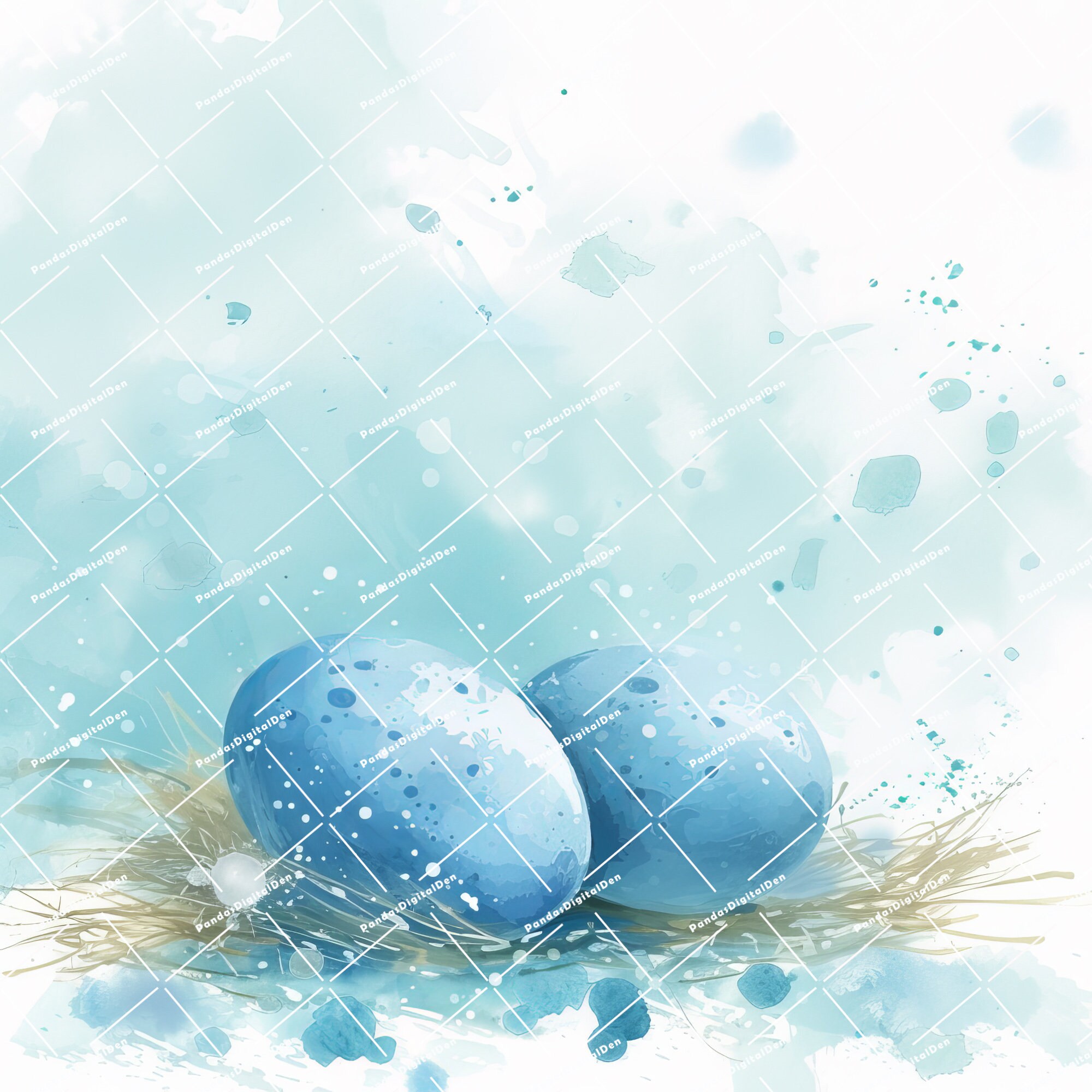 8 Easter Background Watercolor Clipart, Floral Egg Images, Invitation ...