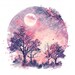 15 Watercolor Pink and Purple Galaxy Forest Arts I Space Clipart I ...