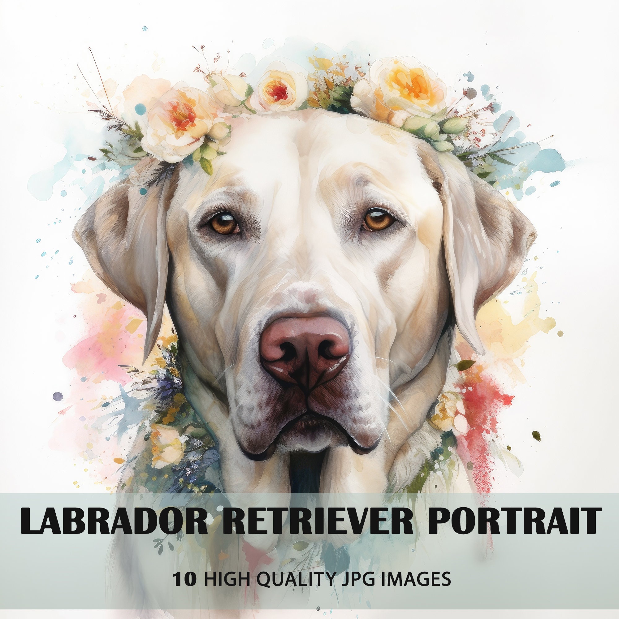 Pastel Watercolor Labrador Retriever Clipart for Digital Invitations ...