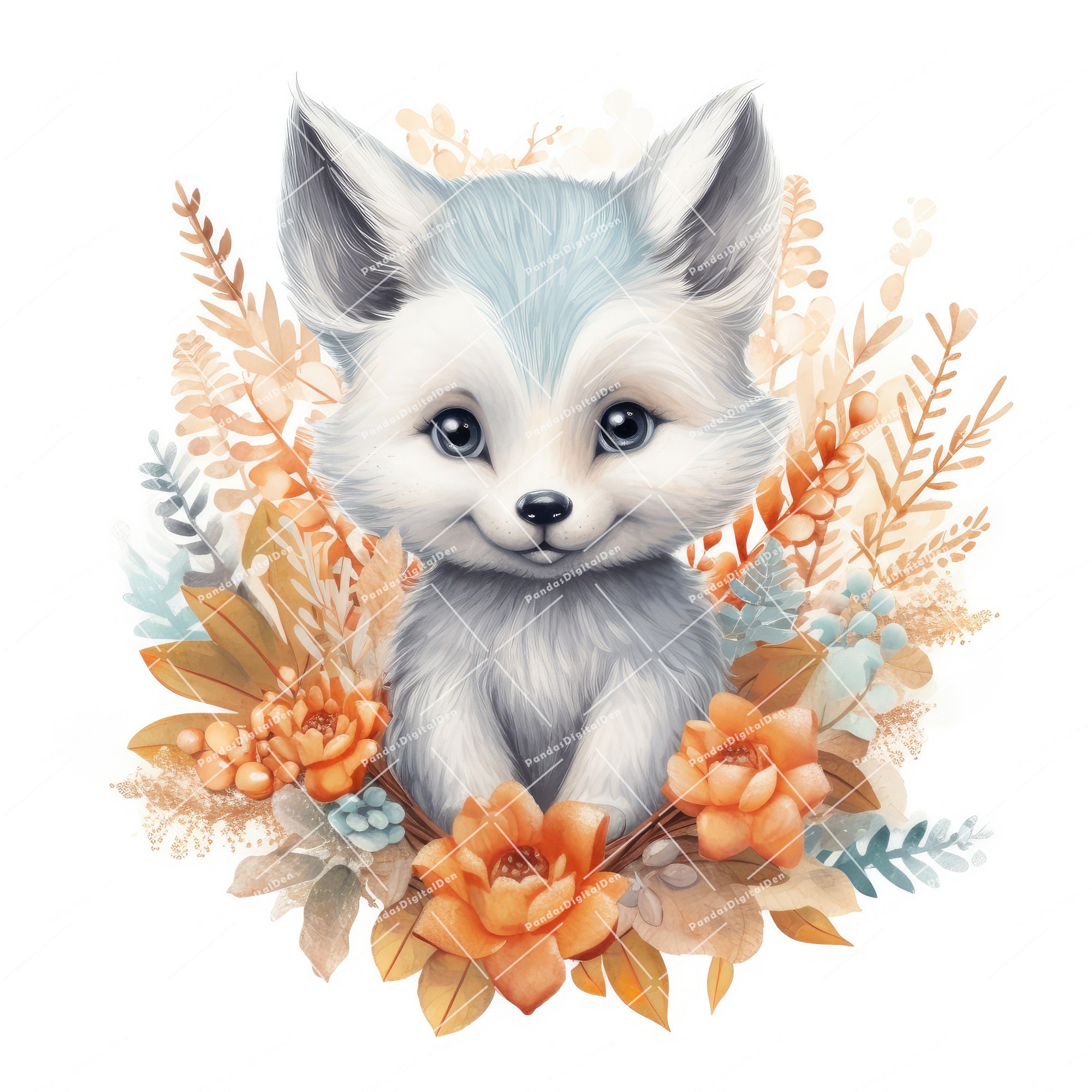 Cute Baby Fox Clipart
