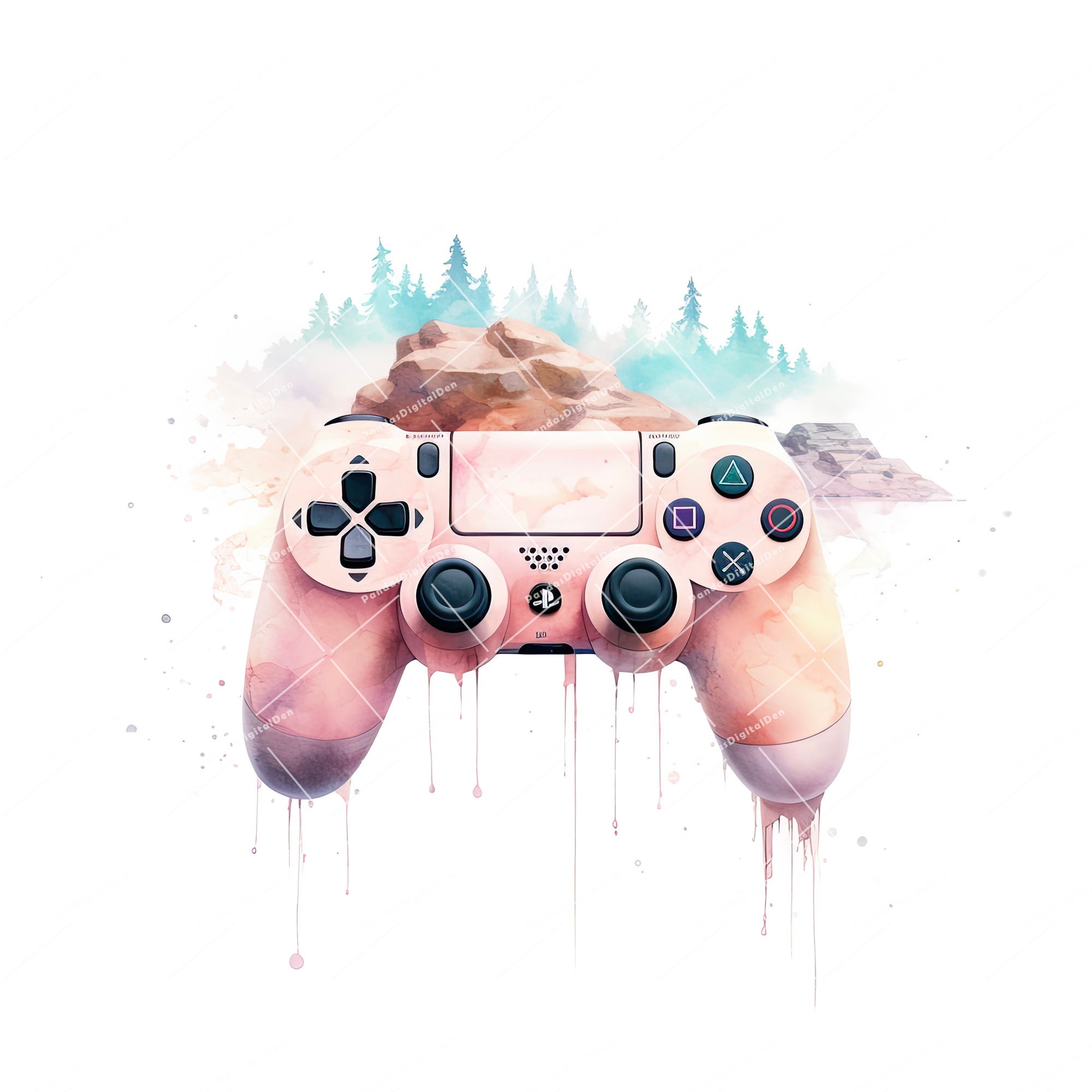 10 Controller Playstation in Different Styles Clipart for Digital ...