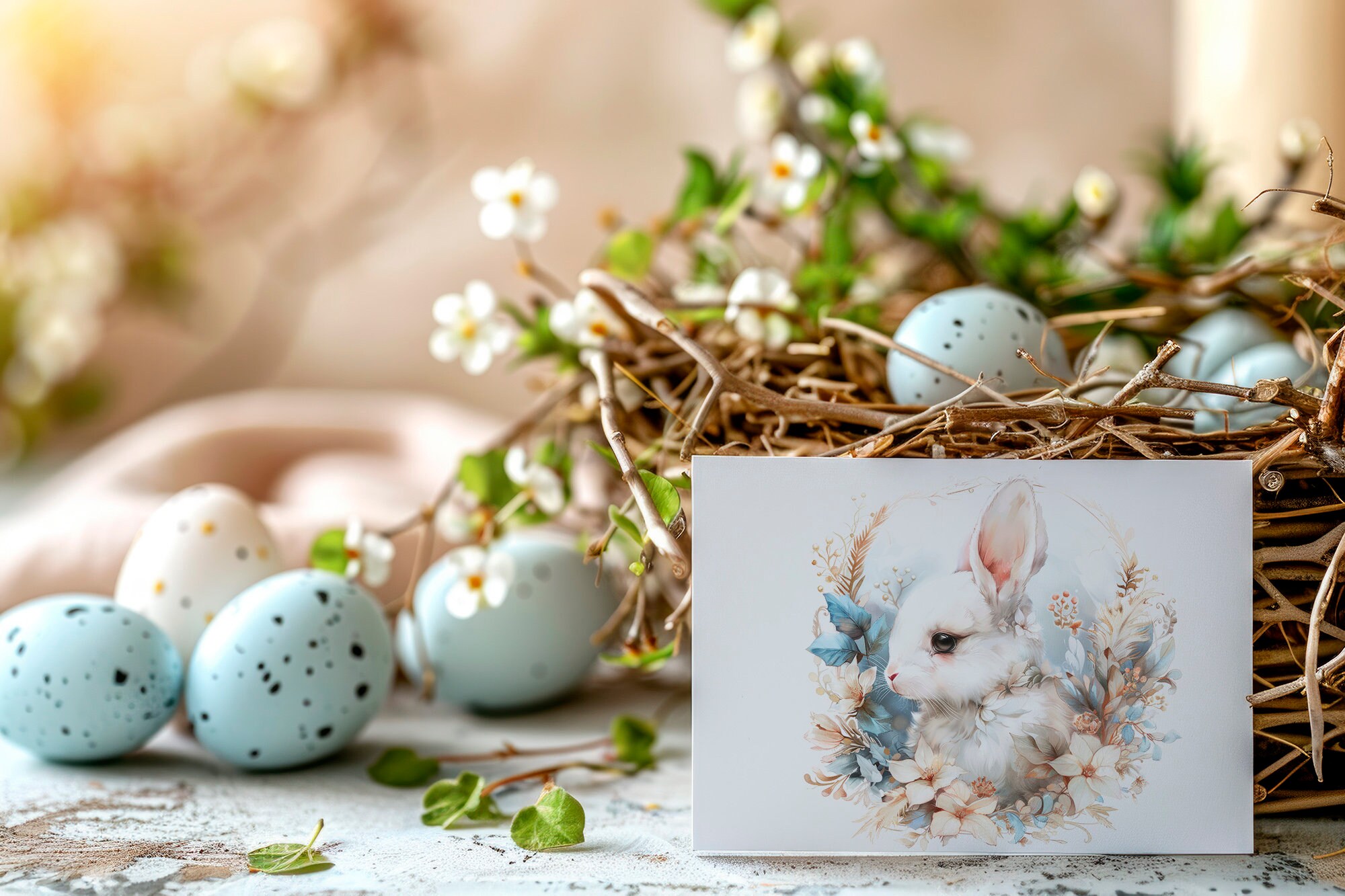 16 Bunnies Clipart I Easter Clipart I Nursery Spring I Wild Flowers ...