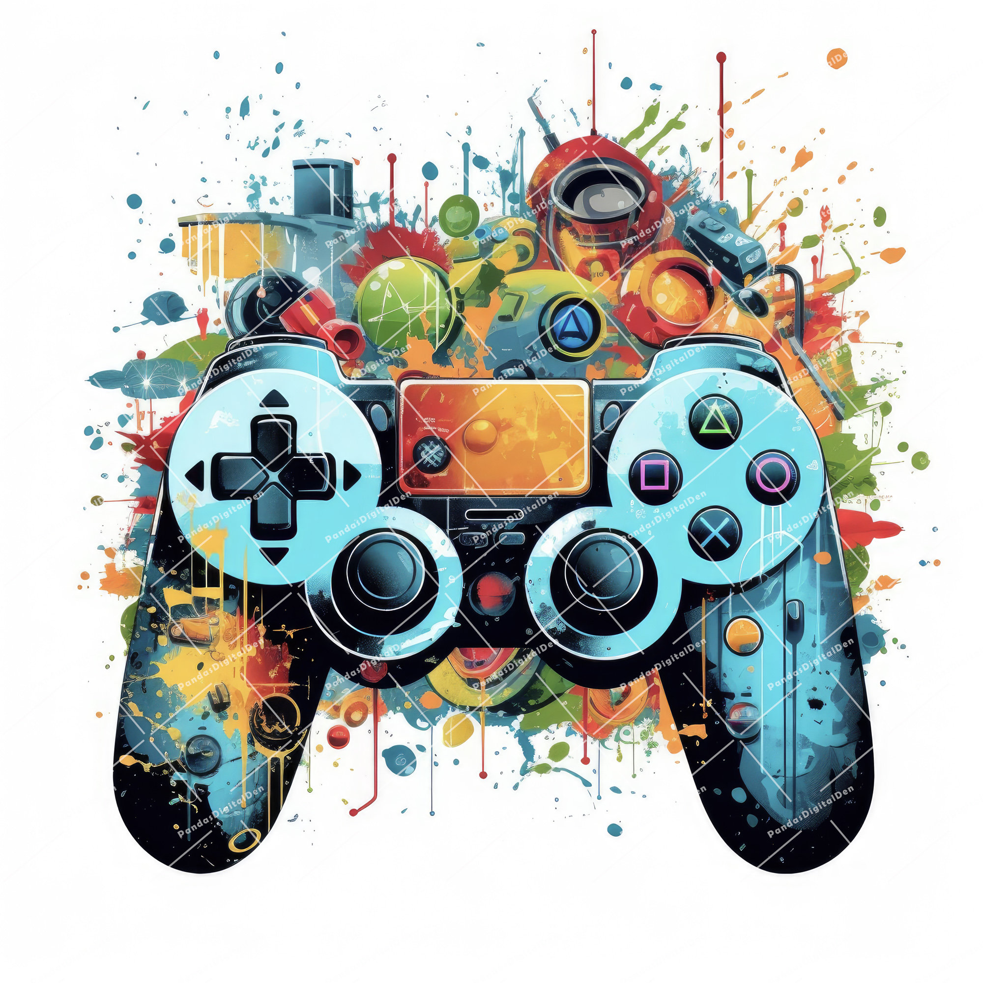 10 Controller Playstation in Different Styles Clipart for Digital ...