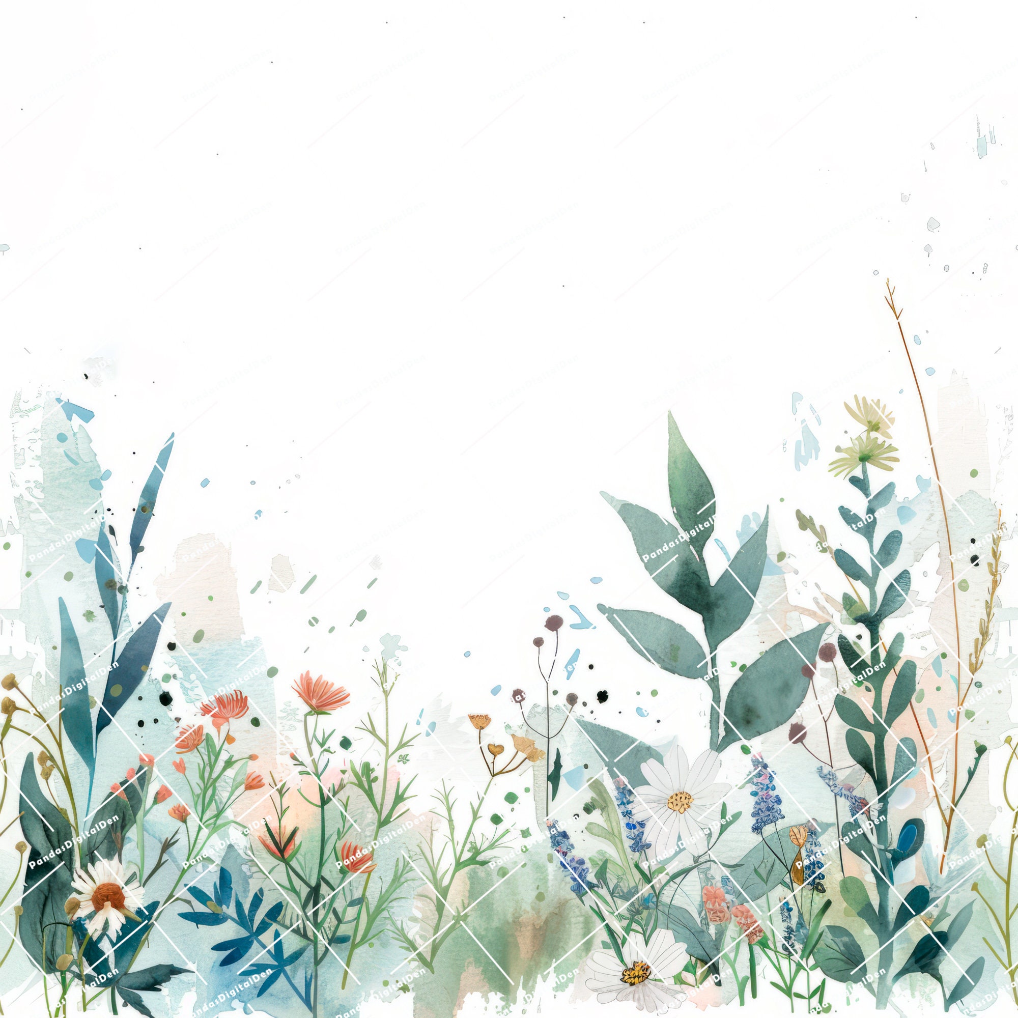 10 Greenery Watercolor Clipart I Botanical Clipart I Watercolor Clipart ...