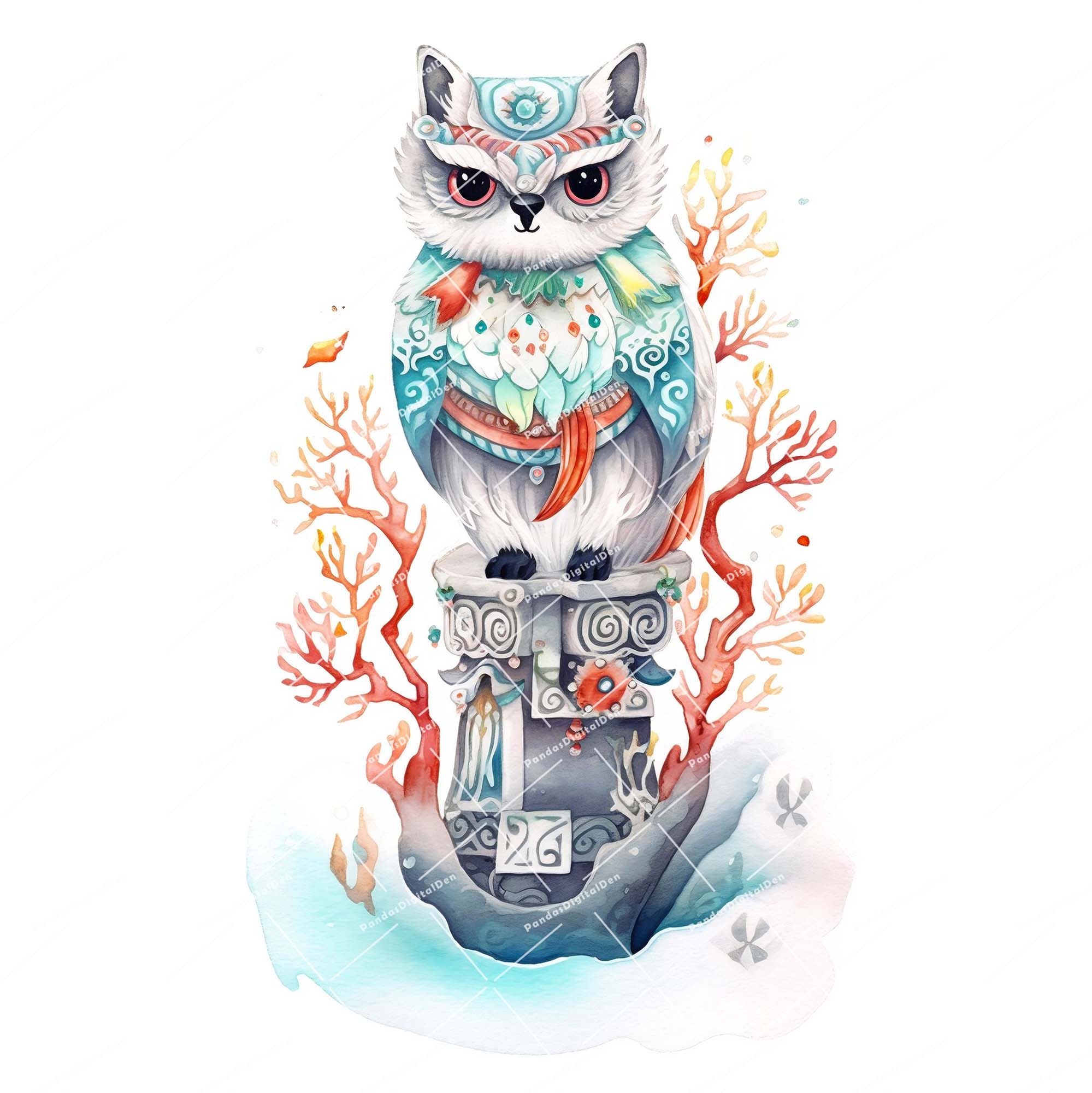 Pastel Watercolor My Totem Animal Clipart for Digital Invitations ...