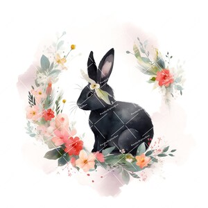 Watercolor Flowery Friends Clipart for Digital Invitations, Digital ...