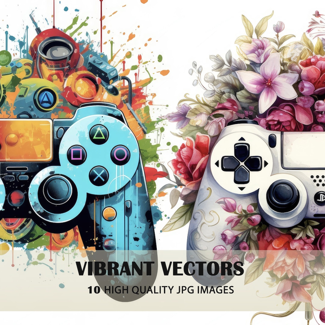 10 Controller Playstation in Different Styles Clipart for Digital ...
