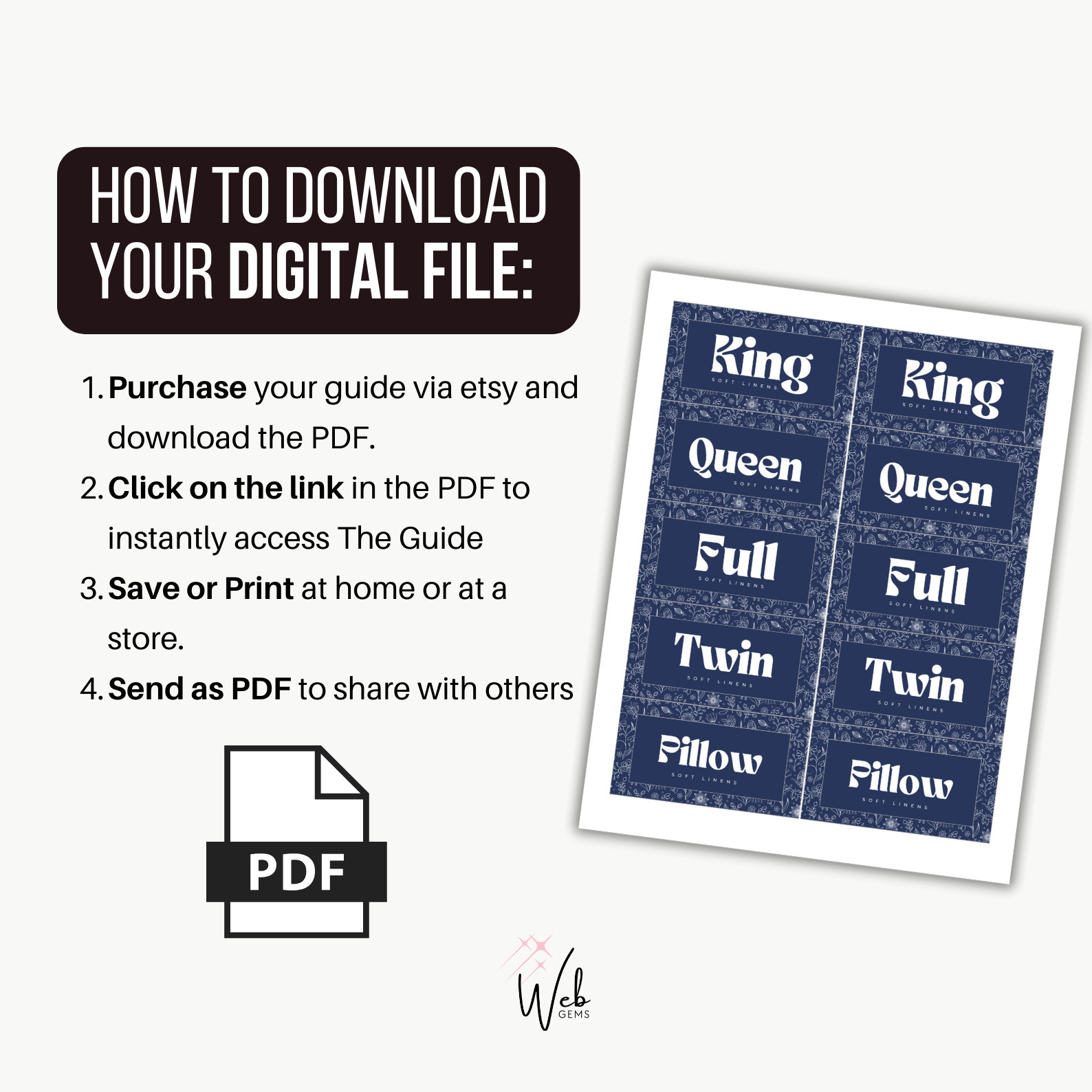 Bed Linen Labels, Bedsheet Organizers, Linen Closet Organizer, Linen ...