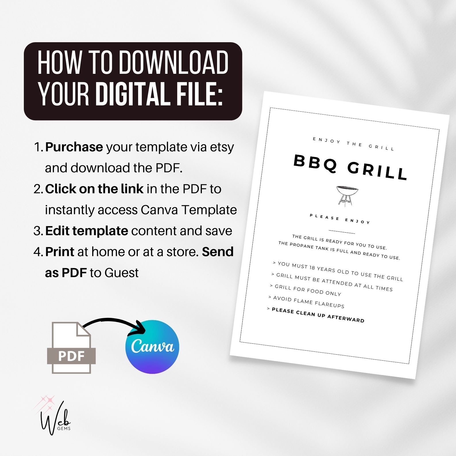 Airbnb Gril, BBQ Rules, Outdoor Grill, BBQ Sign, Backyard Sign, Grill ...