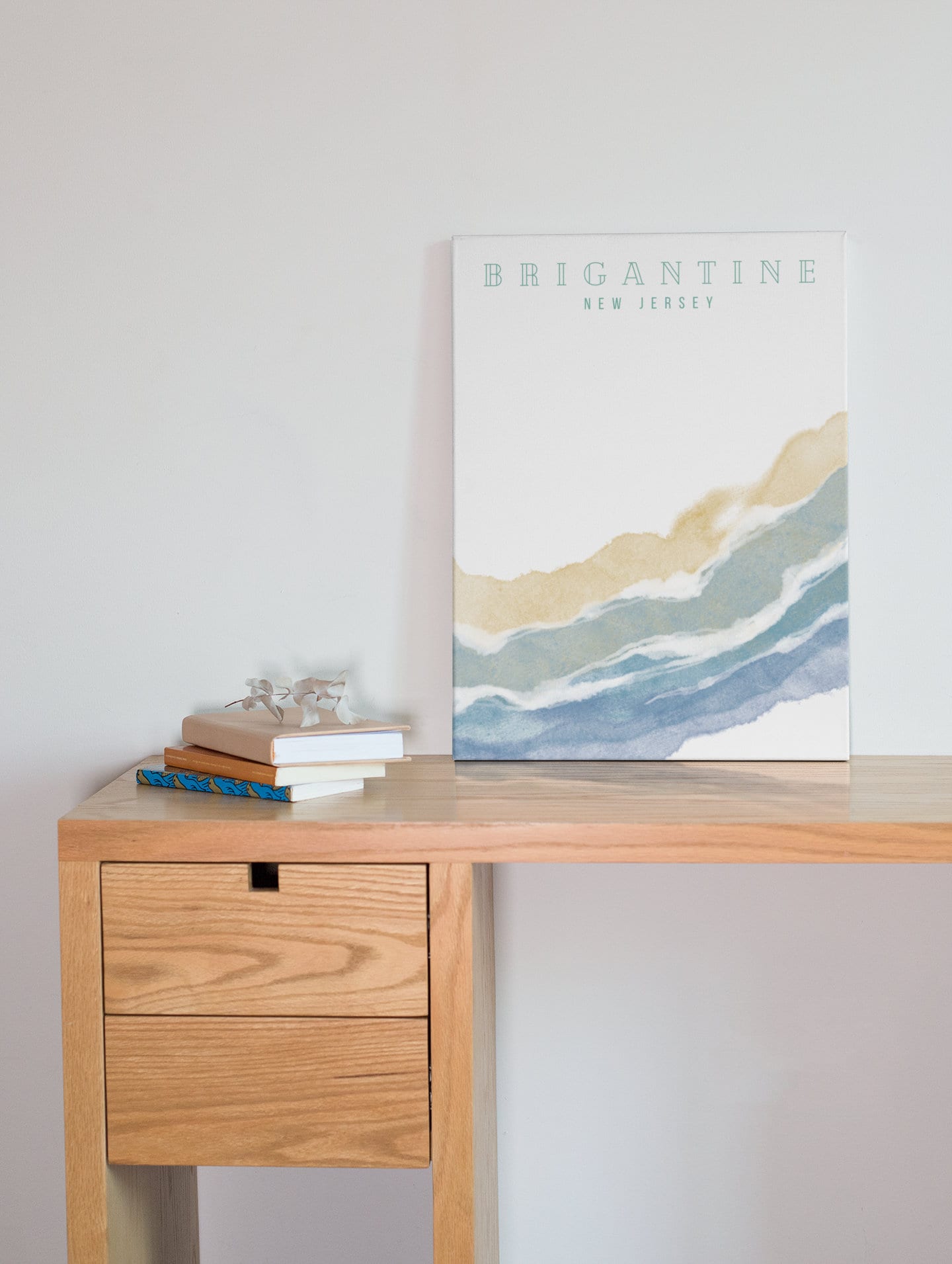 Printable Set of 2 Wall Art Brigantine Beach Digital Poster - Etsy