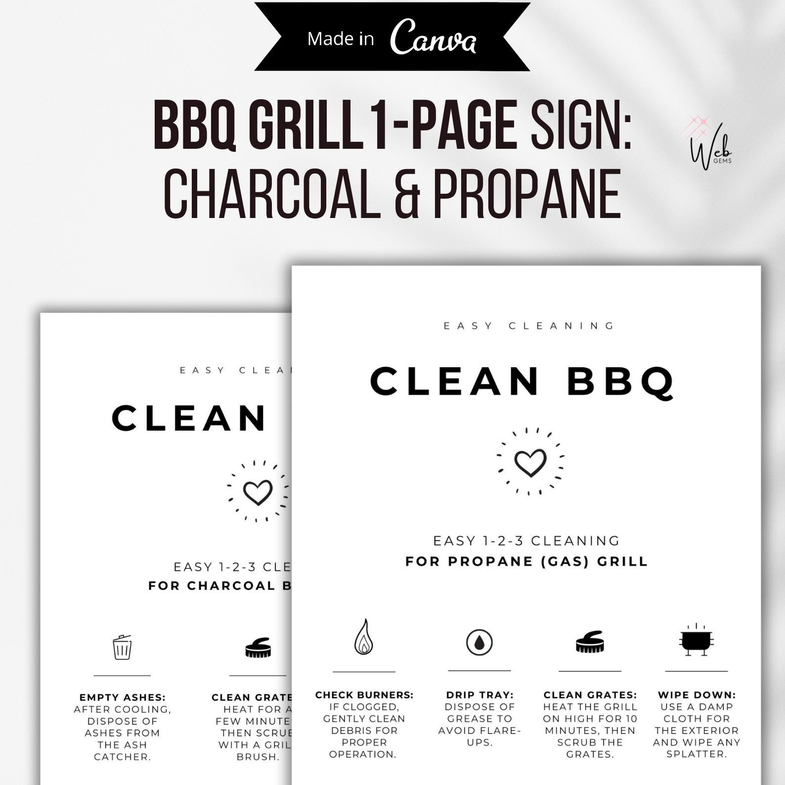 Airbnb BBQ Grill Cleaning Checklist Sign (digital Download) - Etsy