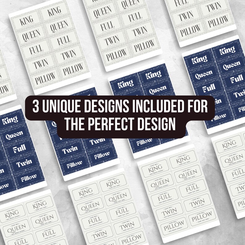 Printable Bed Linen Labels: Closet Organizer for Airbnb (digital ...