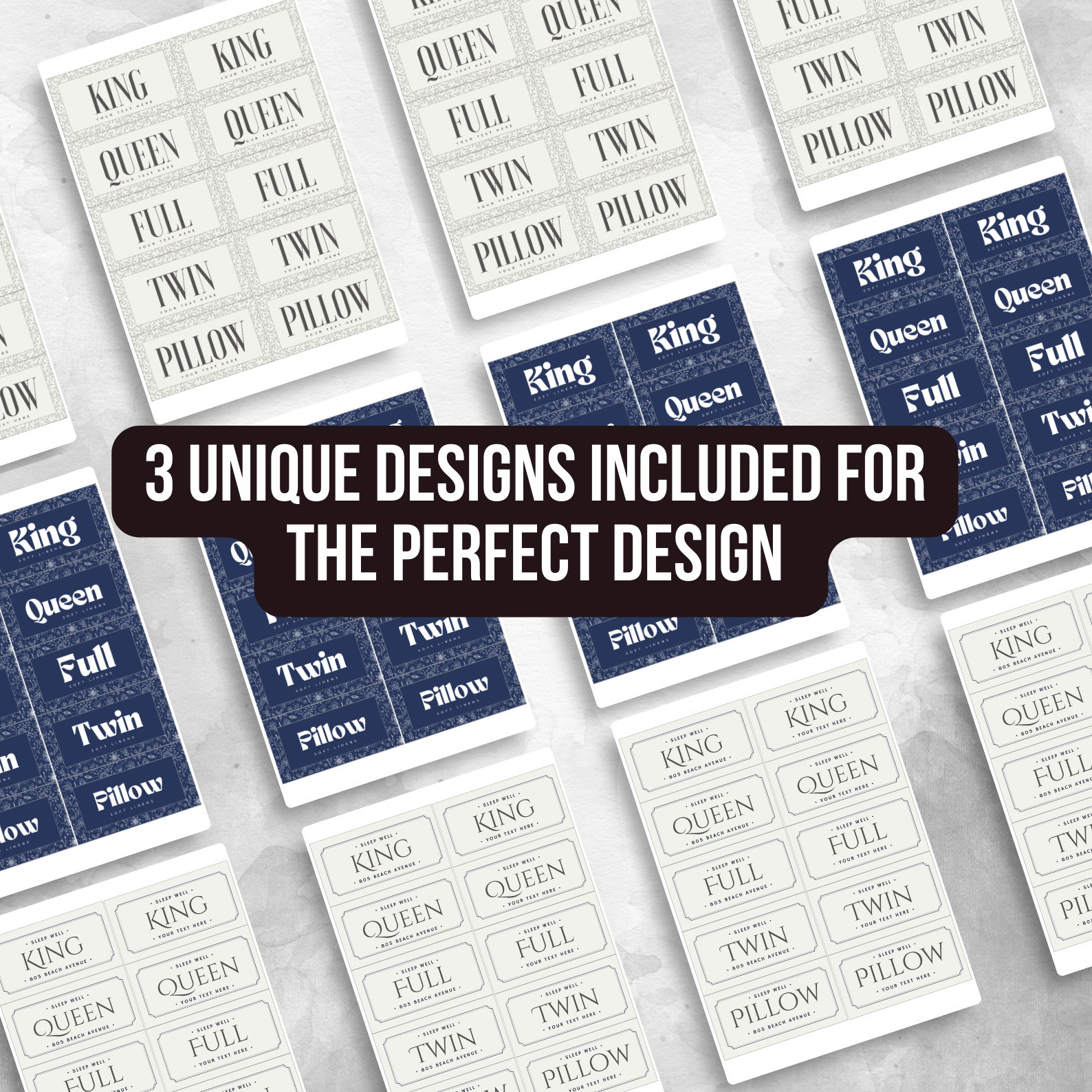 Bed Linen Labels, Bedsheet Organizers, Linen Closet Organizer, Linen ...