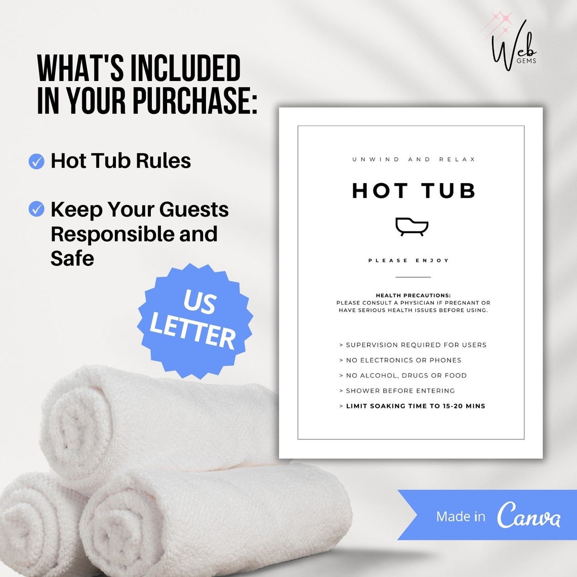 Hot Tub Rules Sign, Hot Tub Signs, Hot Tub Rules, Pool Safety Sign, Hot ...