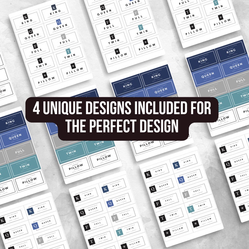 Printable Linen Labels: Bed Sheet Organizer for Airbnb (digital ...