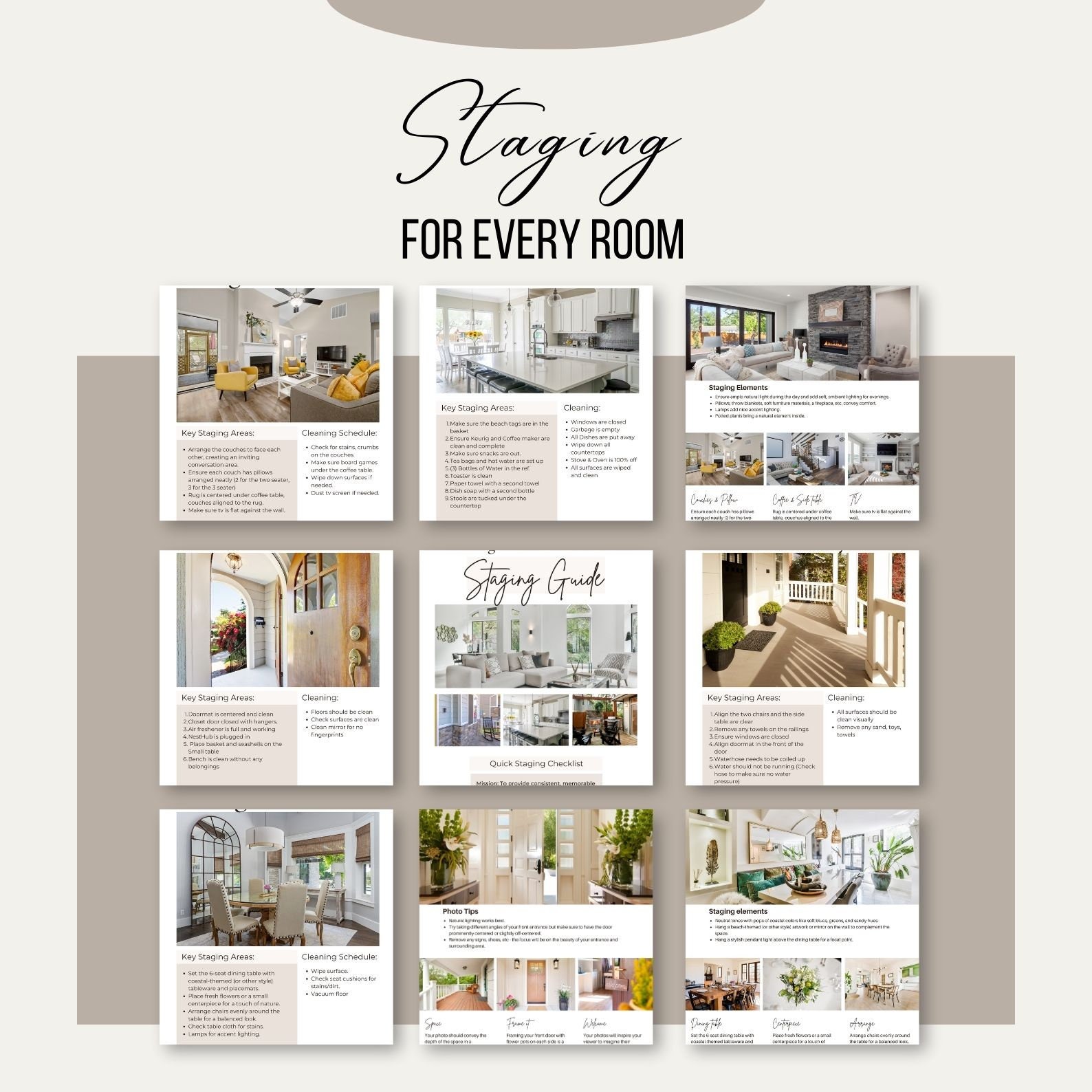Airbnb Staging Guide, Staging Checklist, Rental Staging Guide Printable ...