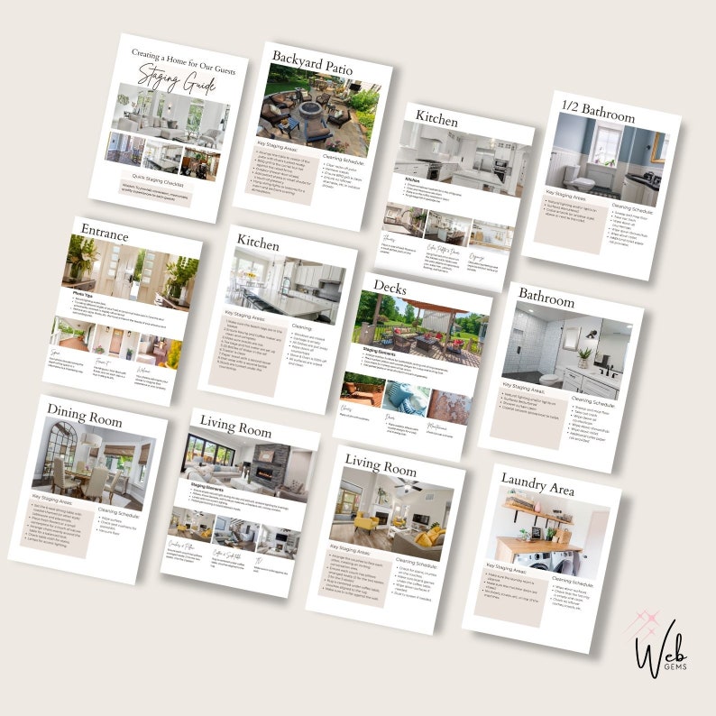 Airbnb Staging Guide, Staging Checklist, Rental Staging Guide Printable ...