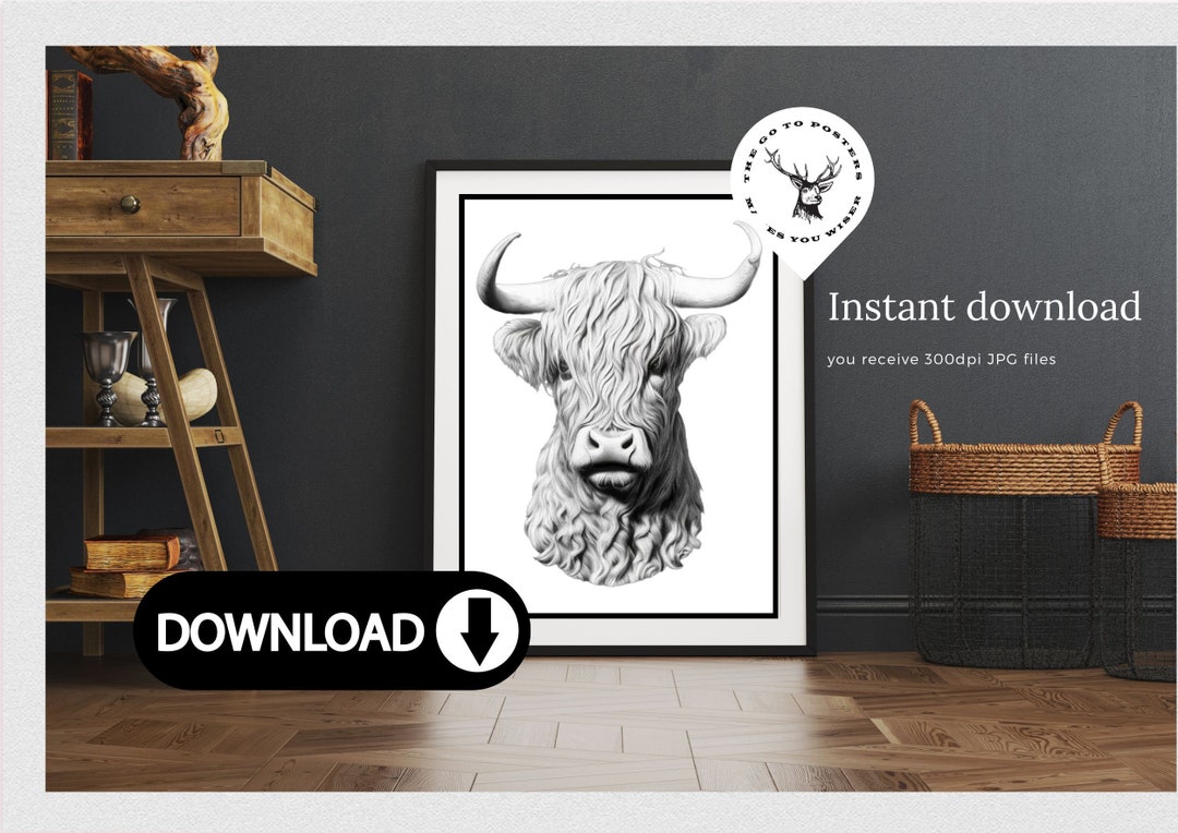 Buffalo _ Printable Poster for Download Wall Art Digital Prints Wall ...