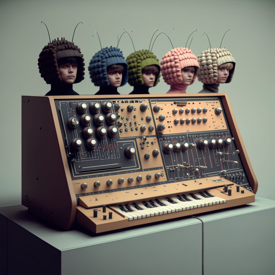 Synthesizer Children No. 2, Printable Wall Art, Digital Art, Wall Art ...