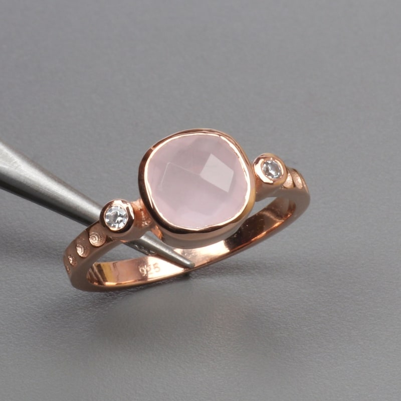 Rose Quartz Ring - Etsy