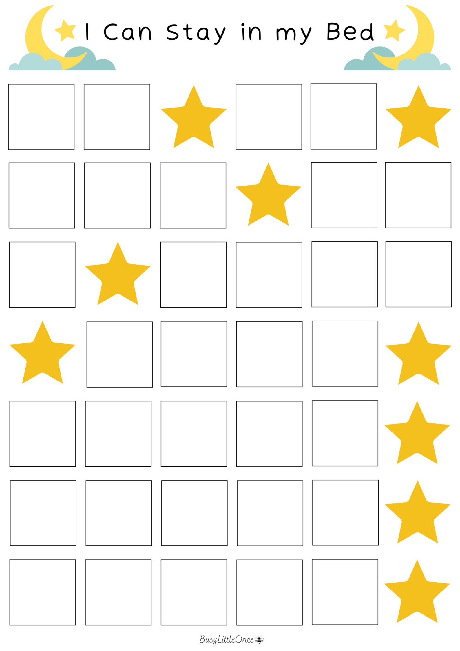 Stay in Bed Reward Chart, Bedtime Reward Chart, Star Chart, Reward ...