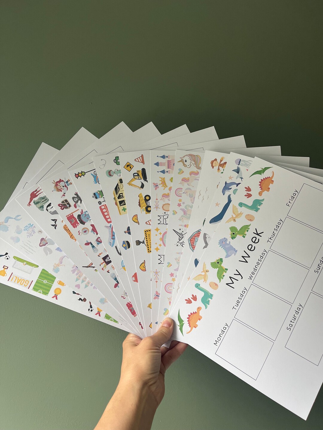 Children's Weekly Planner | Kids Schedule, Routine Chart (digital ...