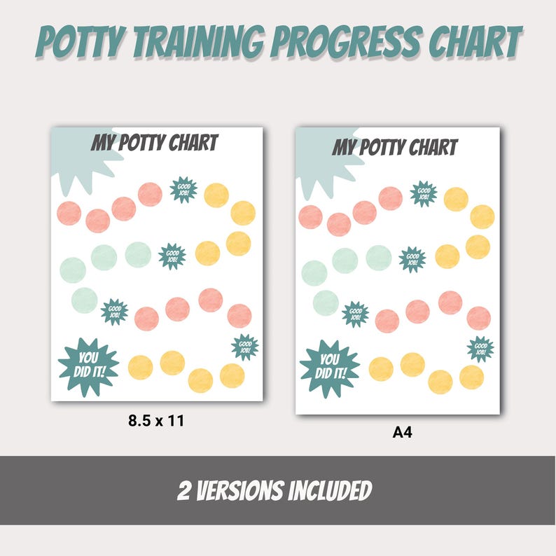 Potty Training Chart | Printable Potty Chart | Reward Chart | Sticker ...