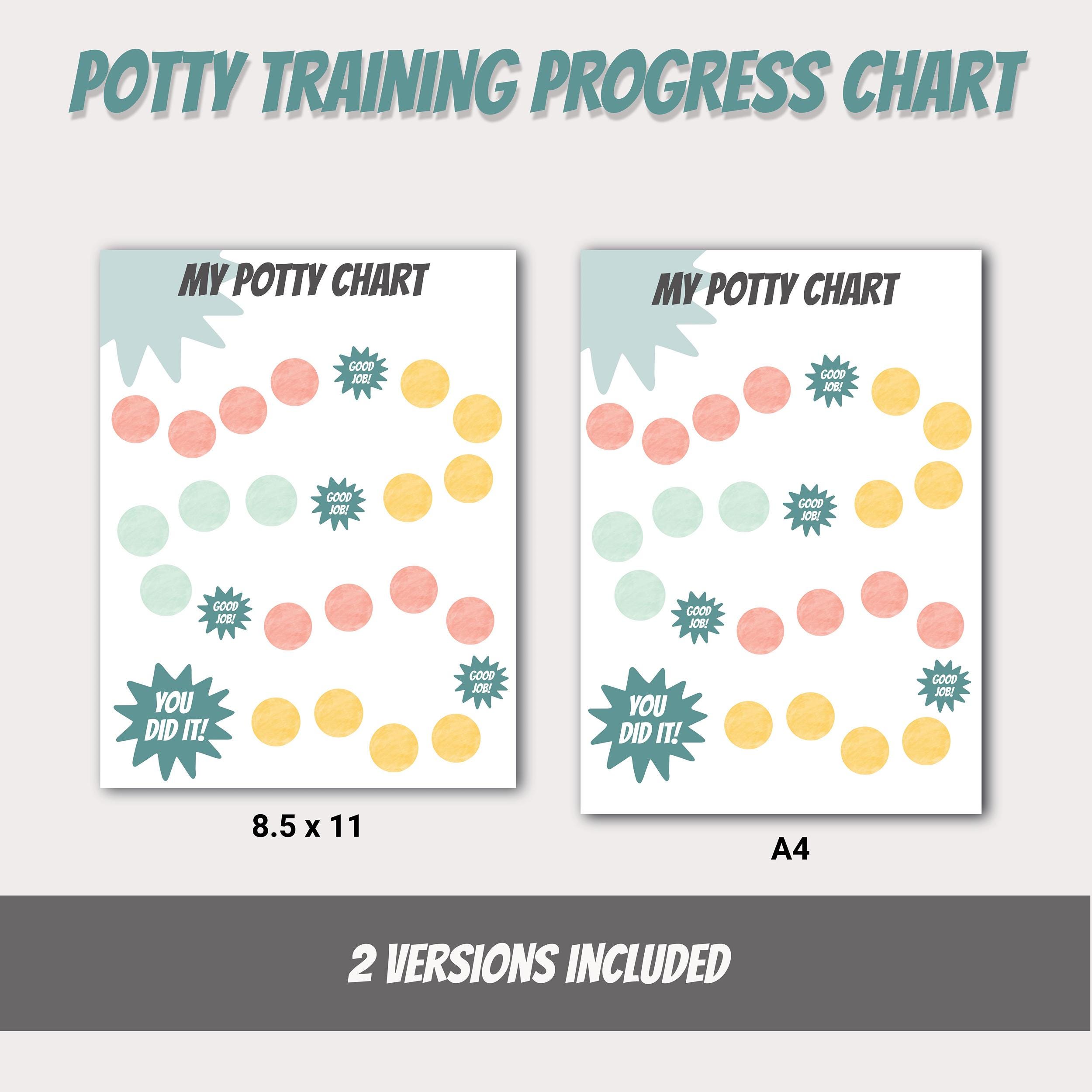 Potty Training Chart | Printable Potty Chart | Reward Chart | Sticker ...