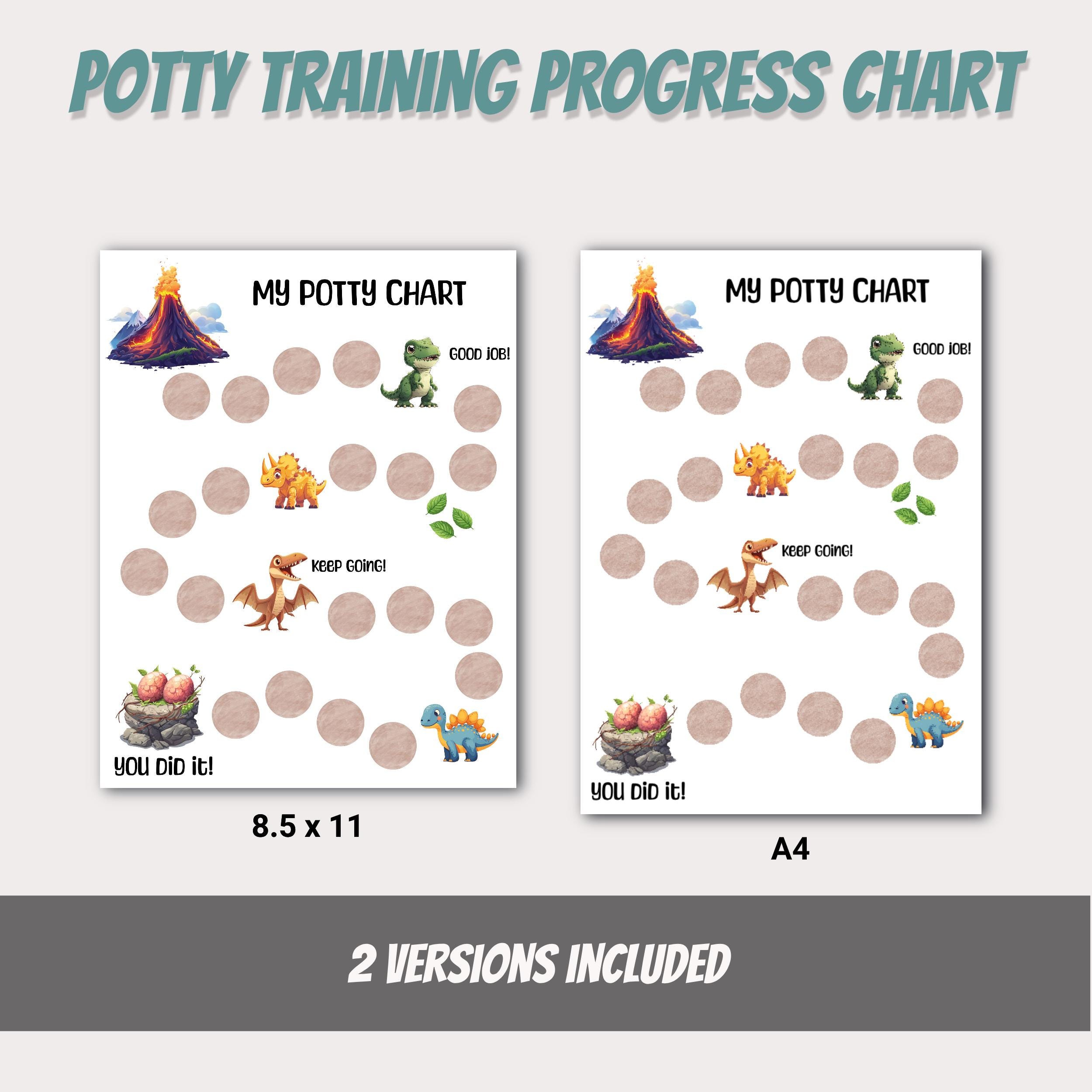 Dinosaur Potty Training Chart | Printable Potty Chart | Reward Chart ...