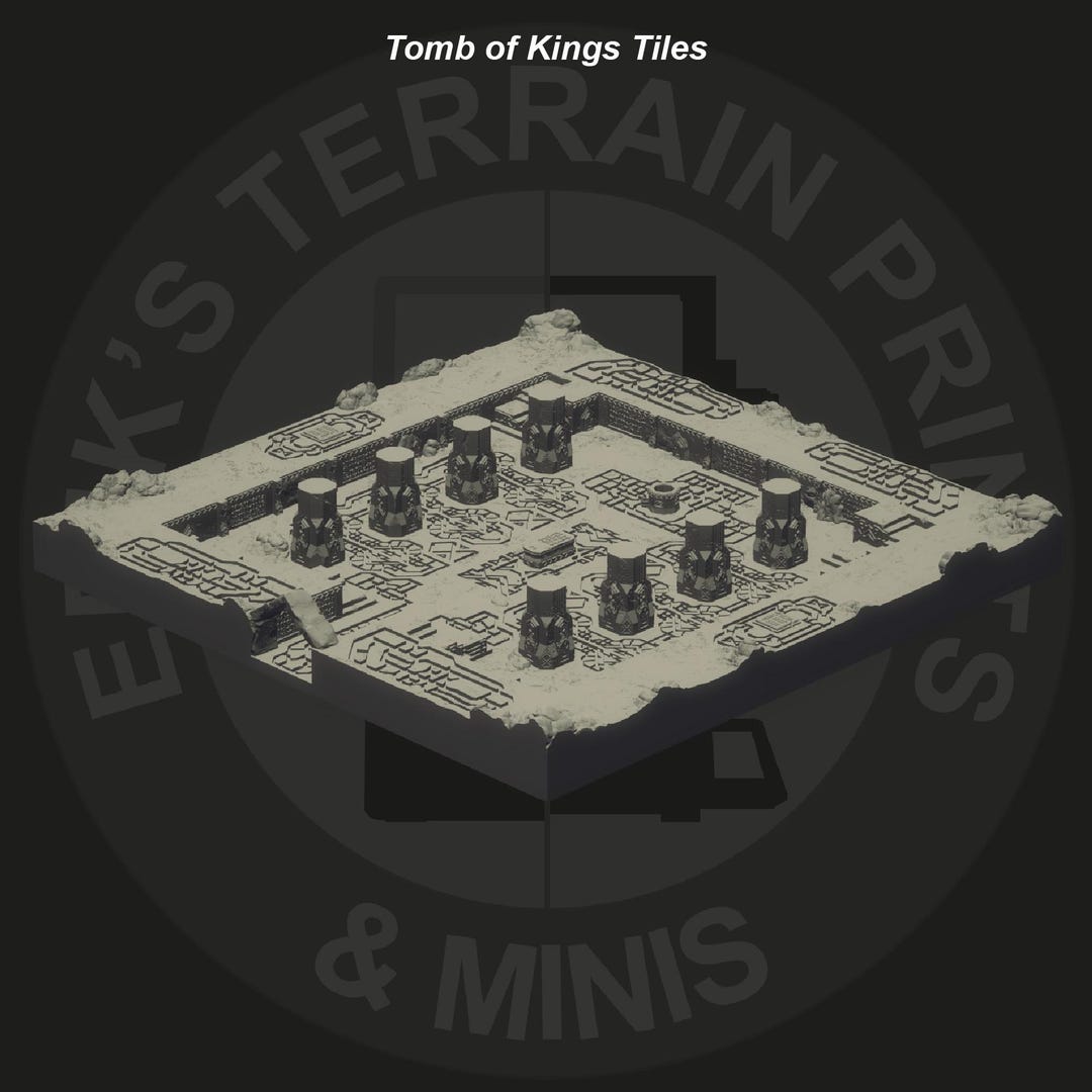 Kingdom of Durak Tomb of Kings Tiles 28mm Dwarf Town Conquest Creations ...