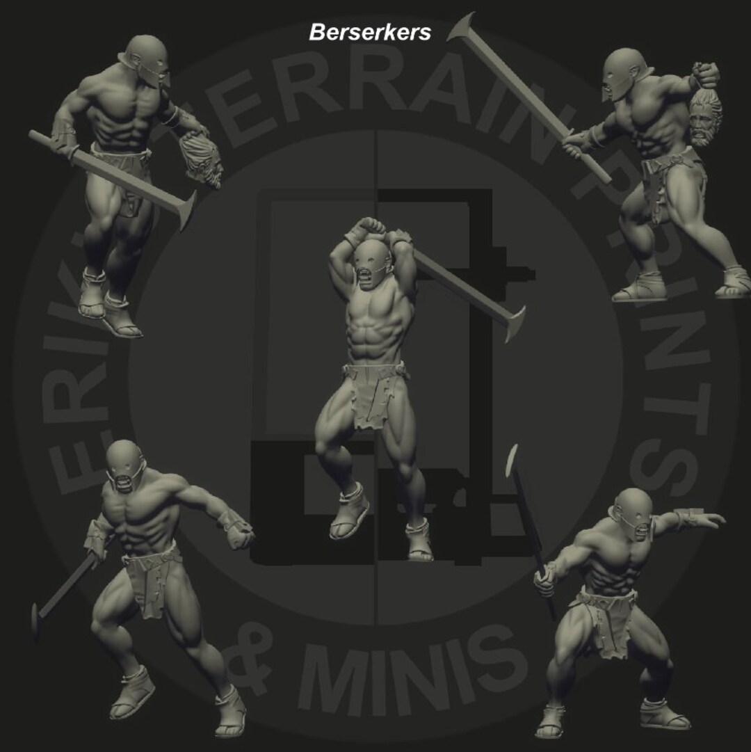 Great Orc Warrior Berserkers JT Miniatures - Etsy