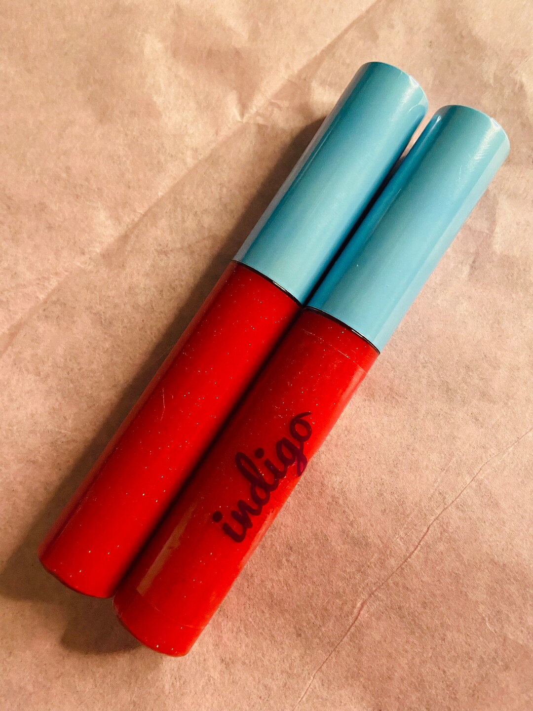 Peppermint Candy Flavored Lip Gloss, Rose Red Sparkle - Etsy Australia