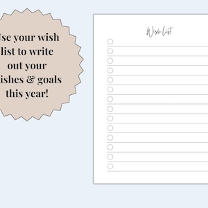 Wish List Template Printable, Birthday Wish List, Shopping List, Things ...