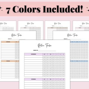Daily Routine Tracker, Daily Planner, Morning Routine, Daily Routine ...