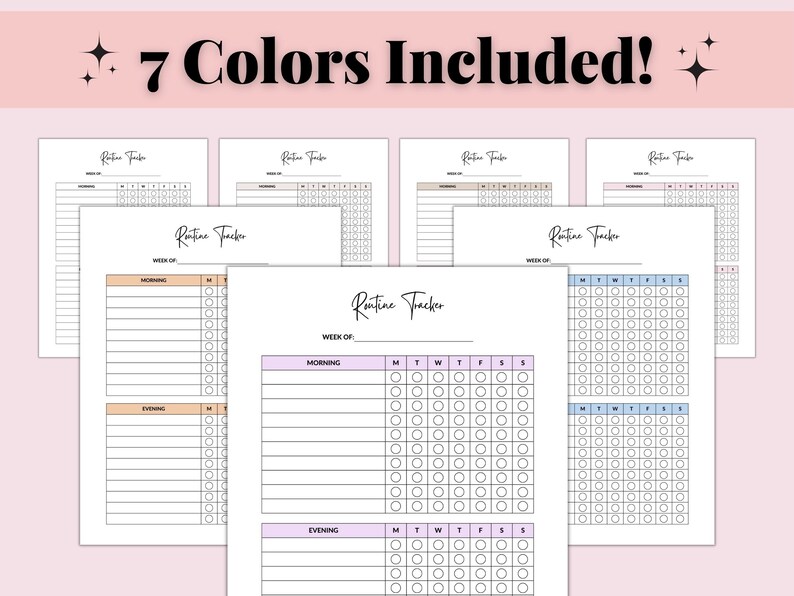 Daily Routine Tracker, Daily Planner, Morning Routine, Daily Routine ...