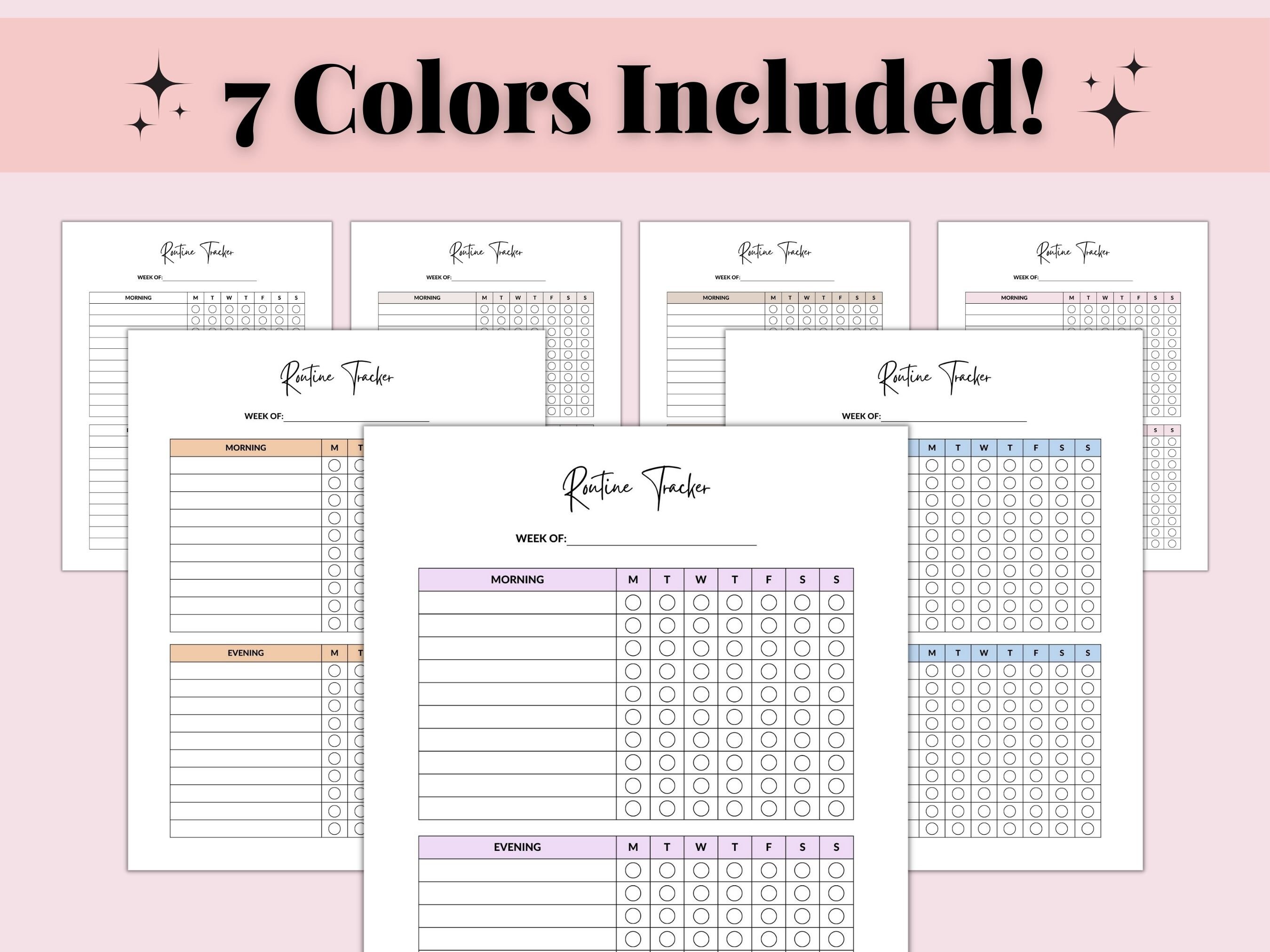 Daily Routine Tracker, Daily Planner, Morning Routine, Daily Routine ...