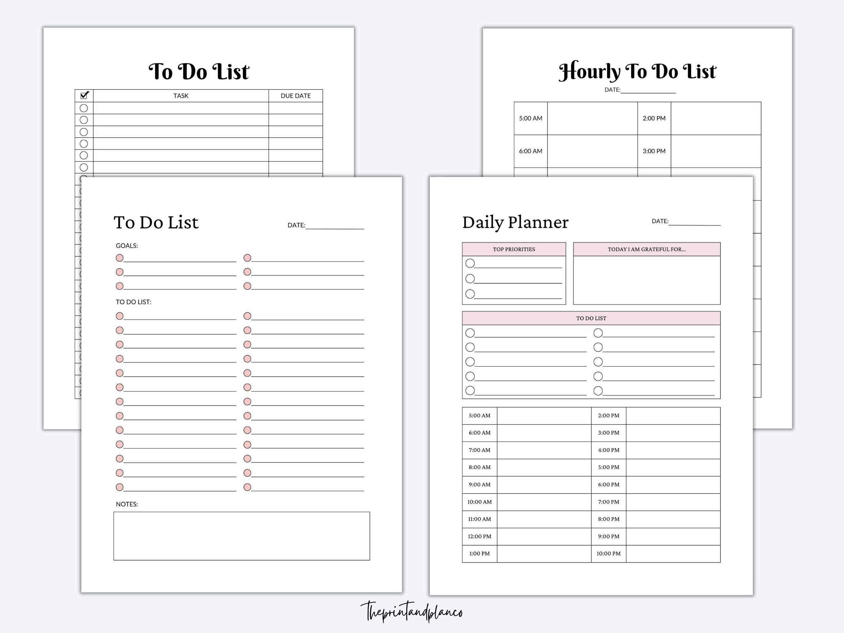 Printable to Do List Bundle, to Do List, Printable to Do List ...
