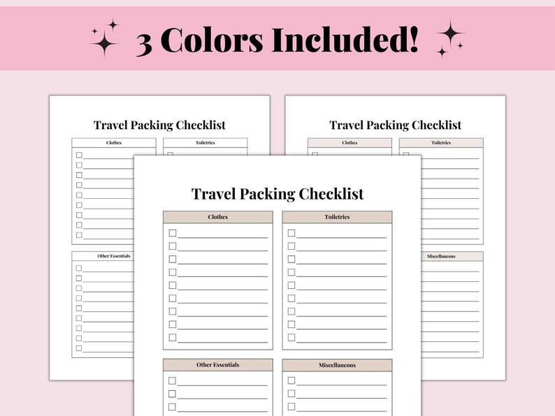 Packing Checklist, Travel Packing List, Kids Packing List, to Do ...